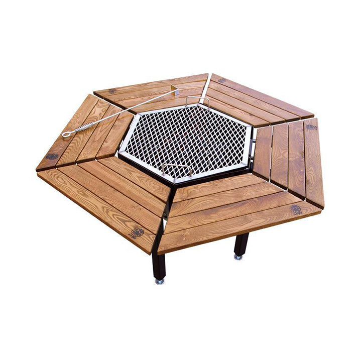 The Jag 6 | Hexagon BBQ Grill and Fire Pit Party Table – Jag Grills
